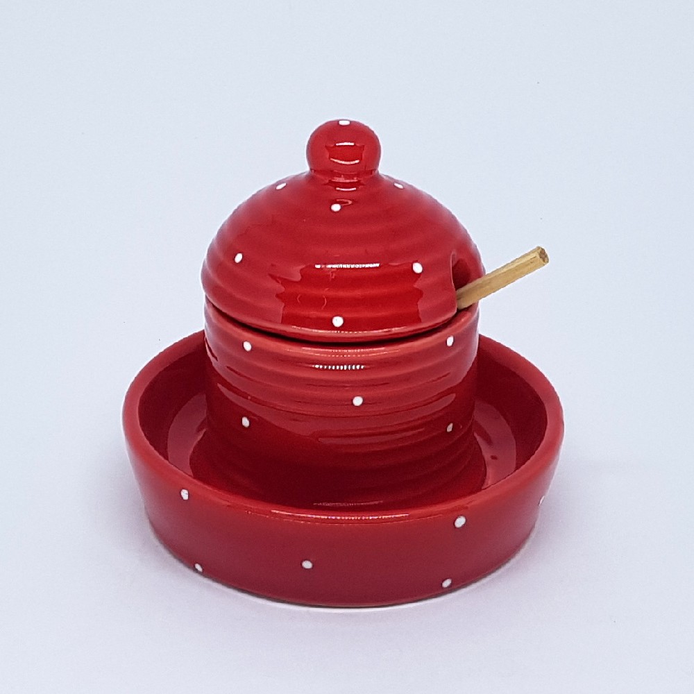 Pote Mel Com Prato Liso Pegador Normal - Ki-Cerâmica (Pedreira/SP)